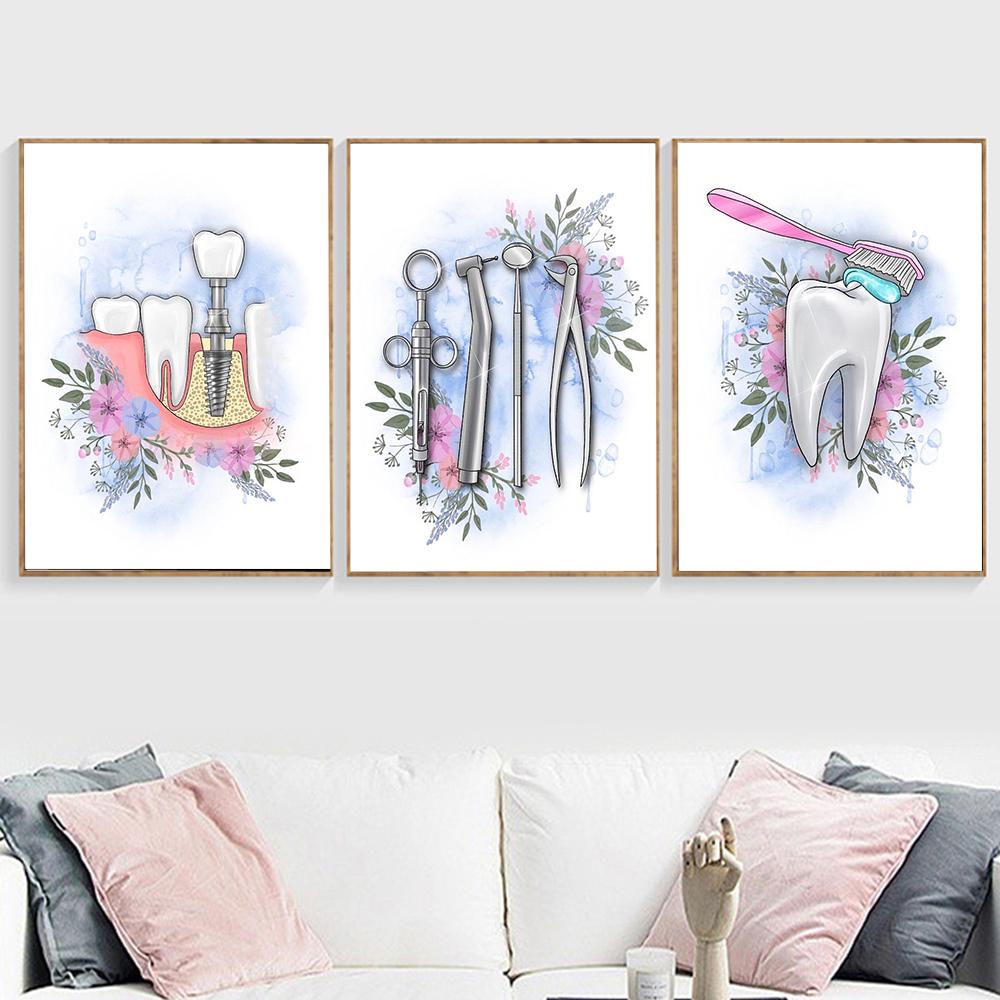 Dental Artwork Wall Decor Dental Art Decoration Dental Clinic