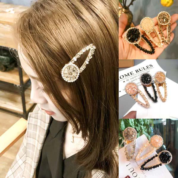 Buy Fashion Jewelry Women Hearwear Hairpin Rhinestone Metal Water Drop ...