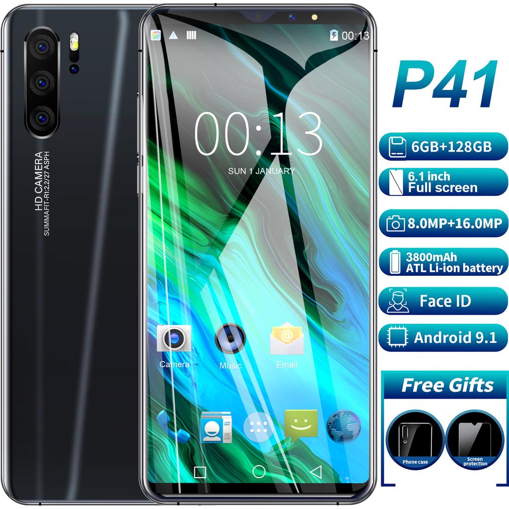 Buy 6.1 Inch Android 9.1 10 Core P41 6GB RAM 128GB ROM Smartphone at ...