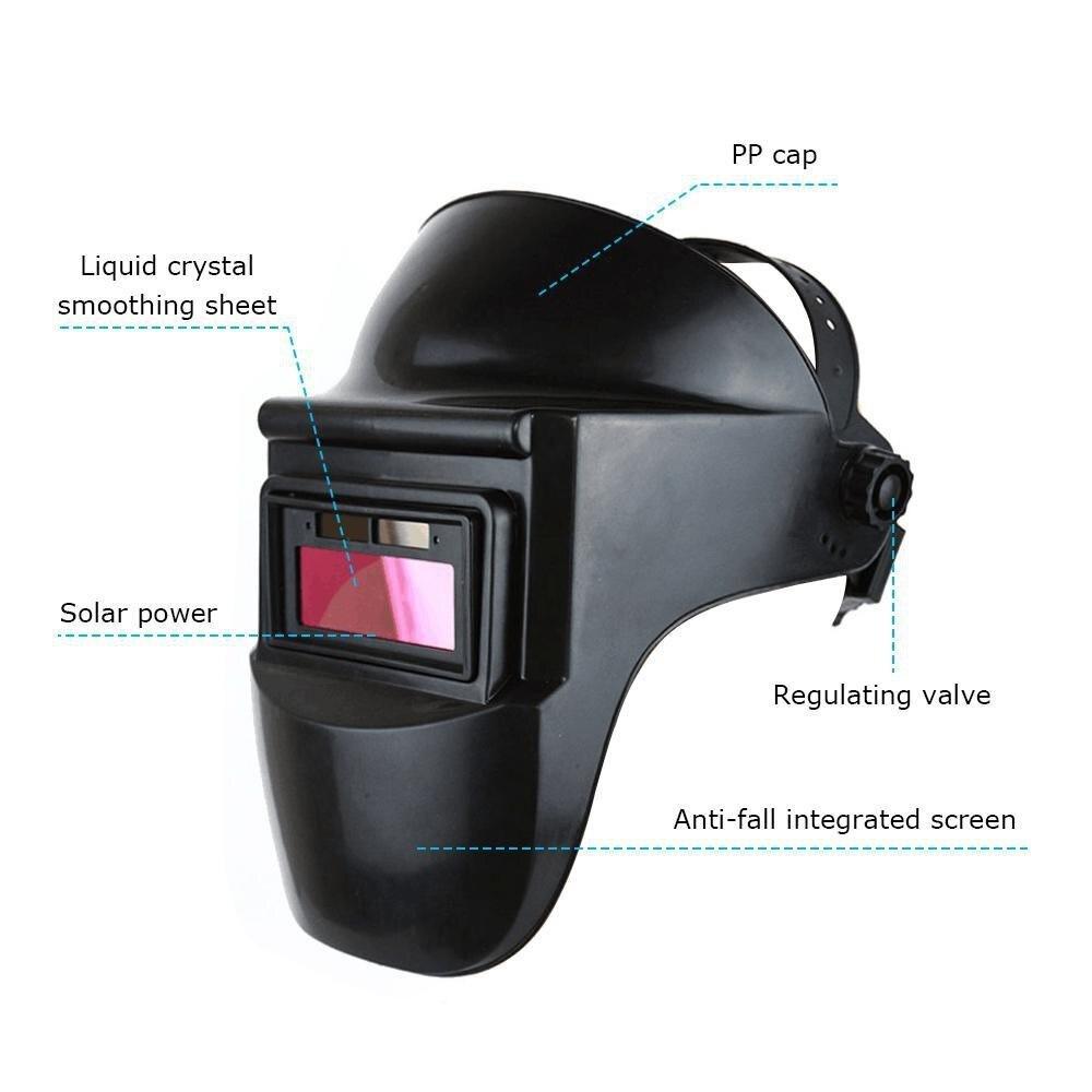 Welding Helmet Welder Mask Chameleon Large View True Color Solar Power ...