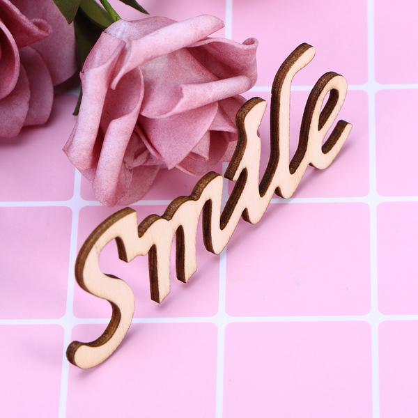 Buy Signage Unique Decorative Wood Durable Smile Signage Decor for Door ...