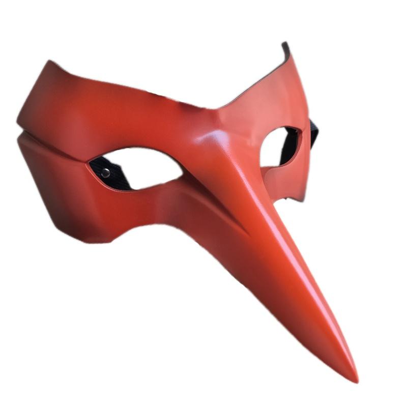 Buy Goro Akechi Mask Persona 5 Crow Persona5 Costume Accessory Long Red ...