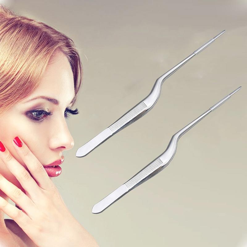 Buy 1 Pcs Useful Tweezer Stainless Steel Ear Tweezer Slant Tip Makeup ...