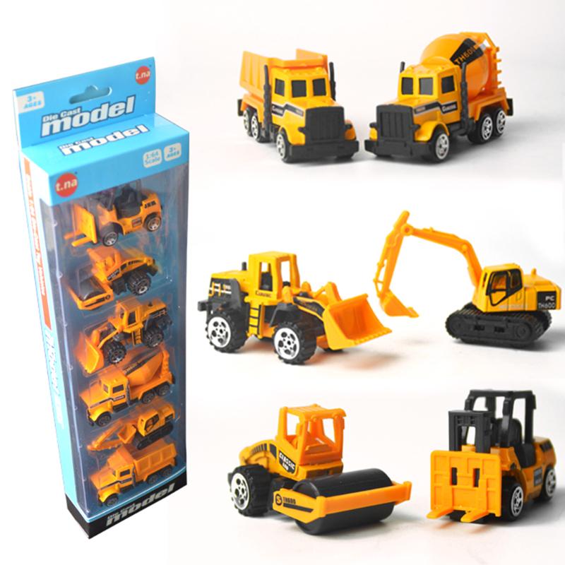 Buy 6 Types Model Engineering Car Set Construction Vehicle Diecast ...