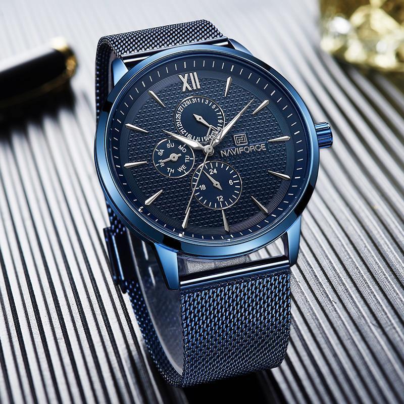 Buy Mens Watches Top Luxury Blue Fashion Waterproof Ultra Thin Clock ...