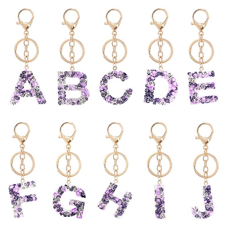 Buy Cute A-Z Intial Letter Key Chain For Women Girl 26 Alphabet Car ...