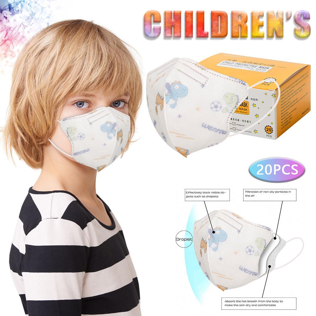 Buy Katie Children 3D Mask Protective Mask Blue Non-Woven Three-Layer ...