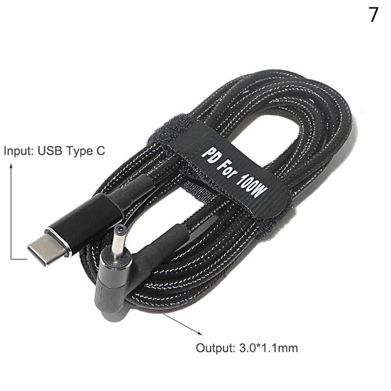 Buy 100W Type C Laptop Power Charging Cable Cord Dc Jack Plug For Hp ...