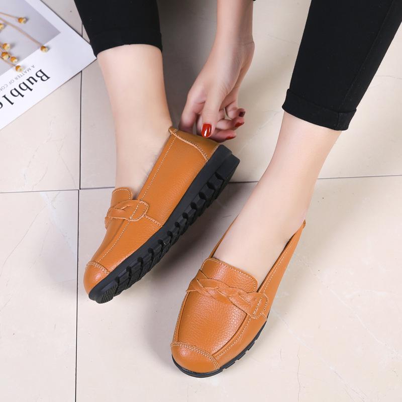 Купить Обувь для мам, кожаная обувь для пожилых женщин с мягкой ...