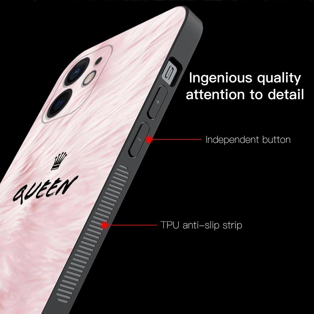 Buy Rose Pink Princess Queen Phone Case For iPhone 14 13 12 11 Pro Max ...