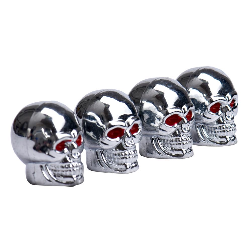 Buy Sell Red Eyes Skull Tyre Tire Air Valve Stem Dust Caps For Car Bike ...
