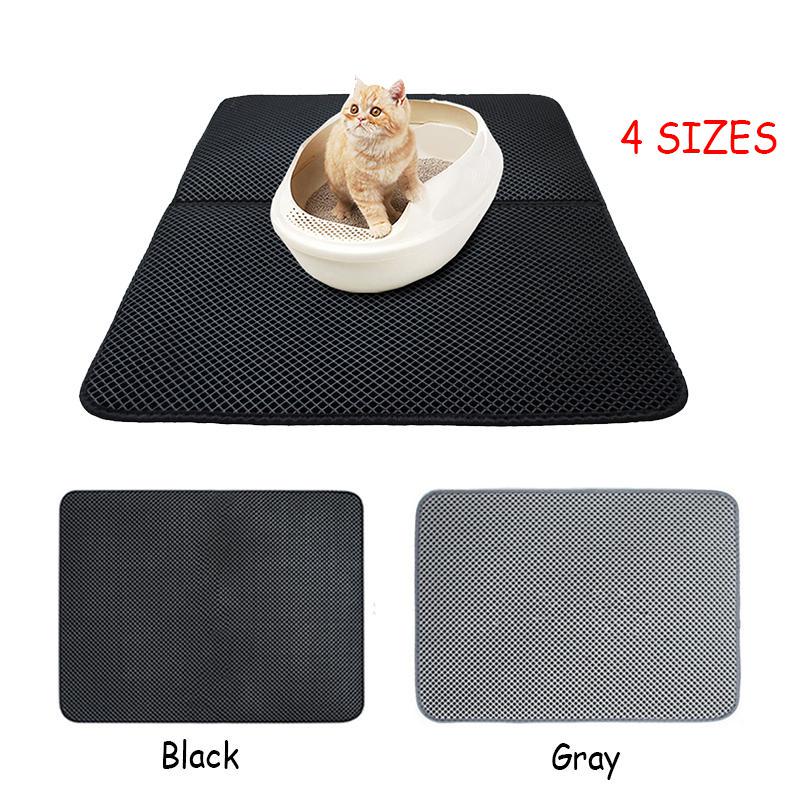 Cat Litter Mat Double-Layer EVA Waterproof Cat Catcher Catch Blanket ...