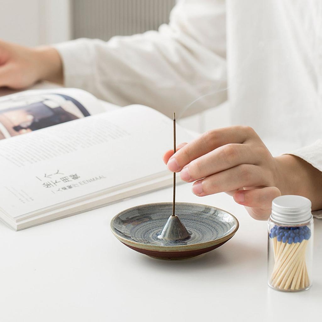 Buy Healing Cute Ashtray Ceramic Incense Holder Censer Rack Incesence ...