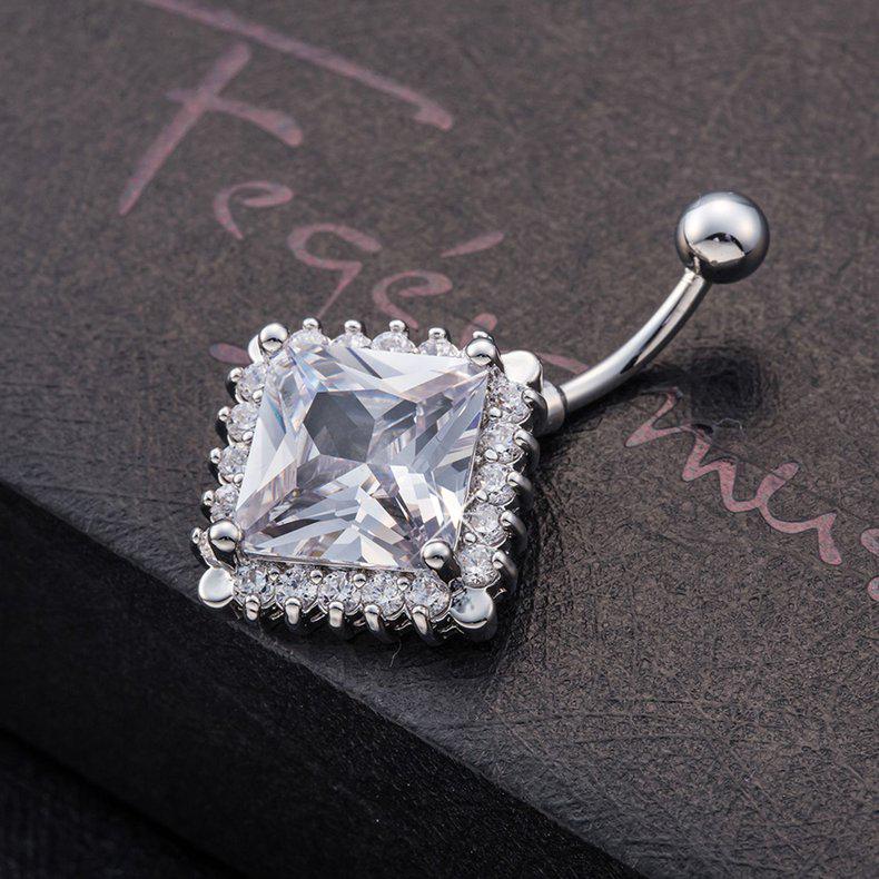 P0059-B-B Fashion Micro-Set Diamond Zircon Navel Ring Decoration Gift ...