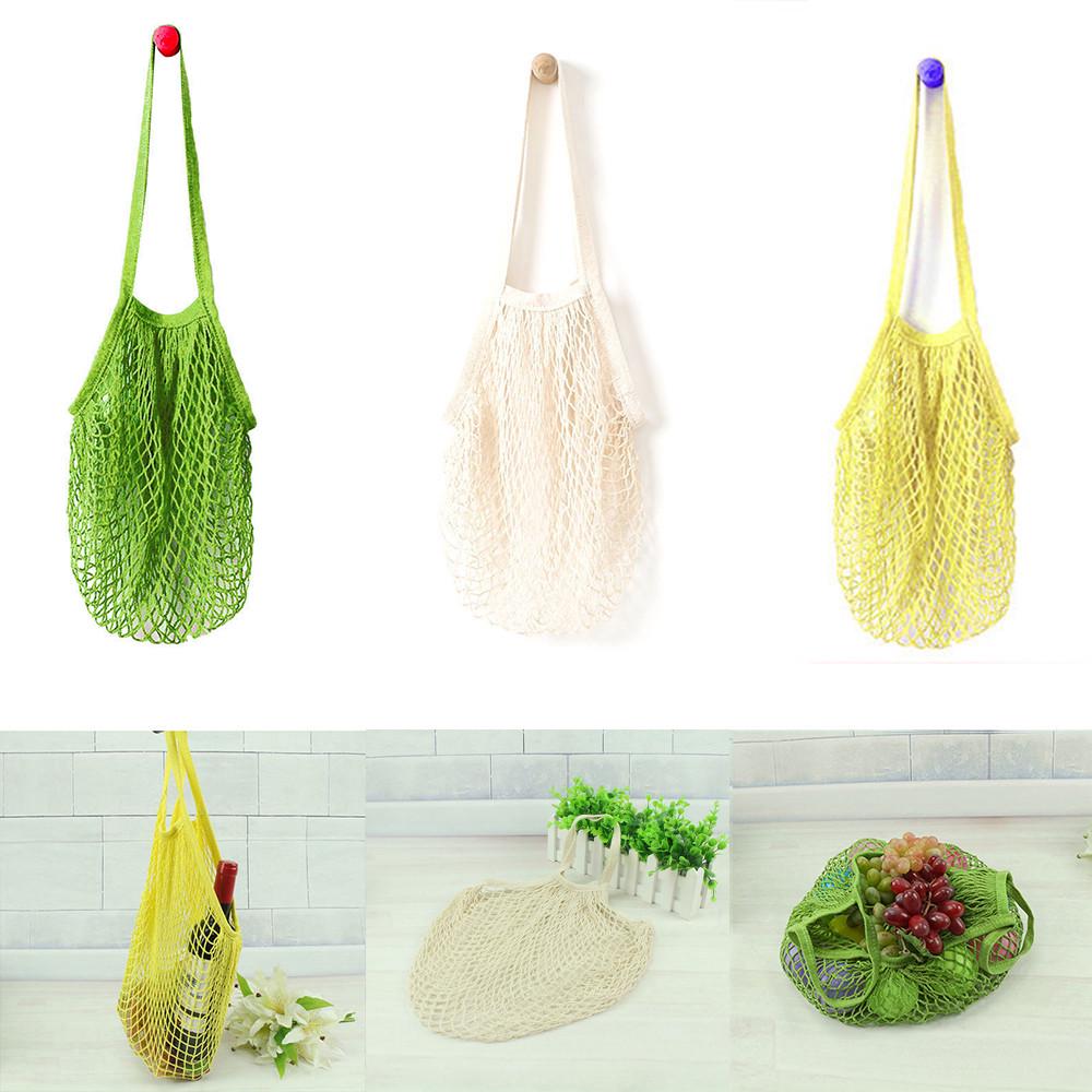 1Pcs Mesh Reusable shopping Handbag Totes uygun fiyatlı satın alın ...
