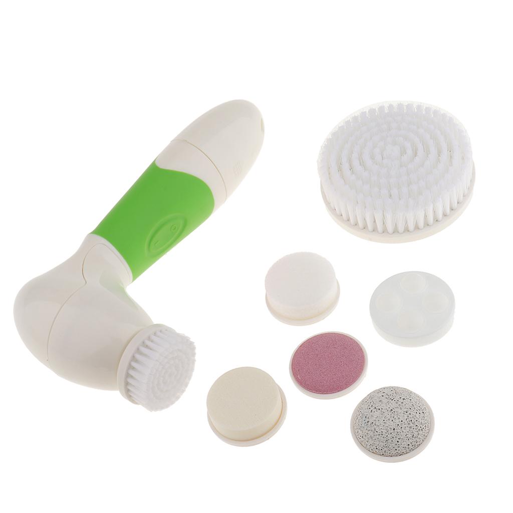 Electric Facial Clean Face Skin Care Brush Rotary Massager With 7 Head ...
