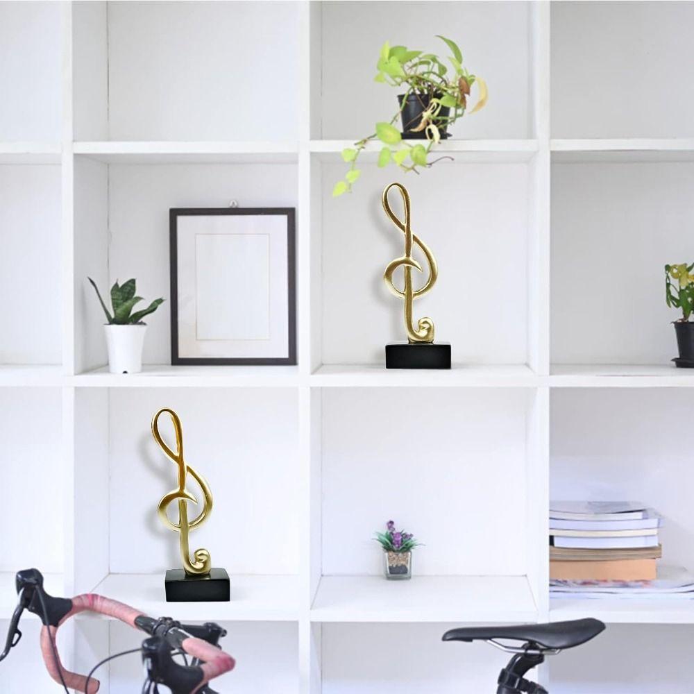 Resin Musiccal Note Statues Golden Gold Note Model Decoration Music ...