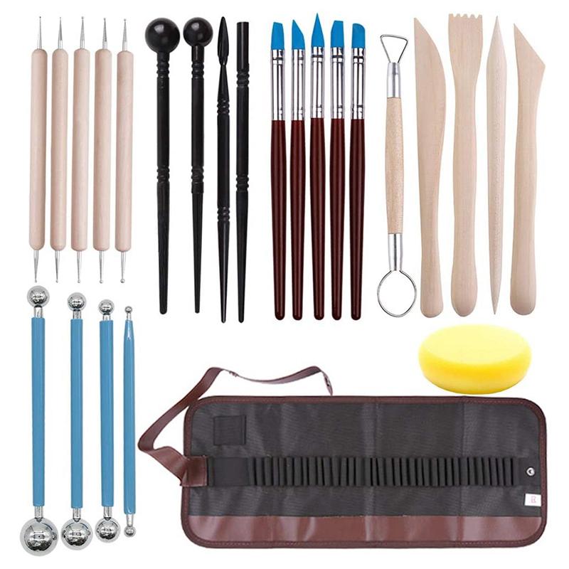 Buy Polymer Clay Tools Set, 24 Pcs Ceramic Clay Modeling Sculpting ...