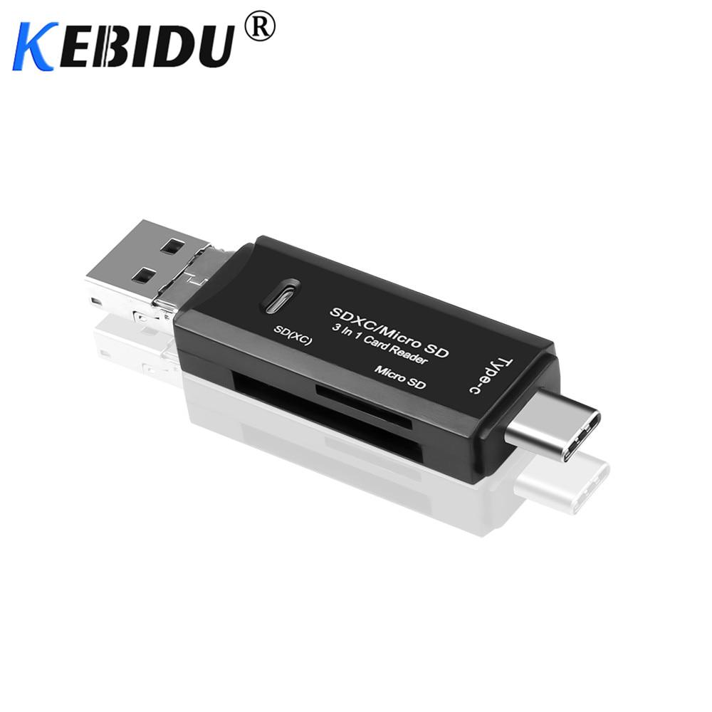Buy 3 In 1 Type-C OTG Card Reader Micro USB Flash Drive Adapter ...