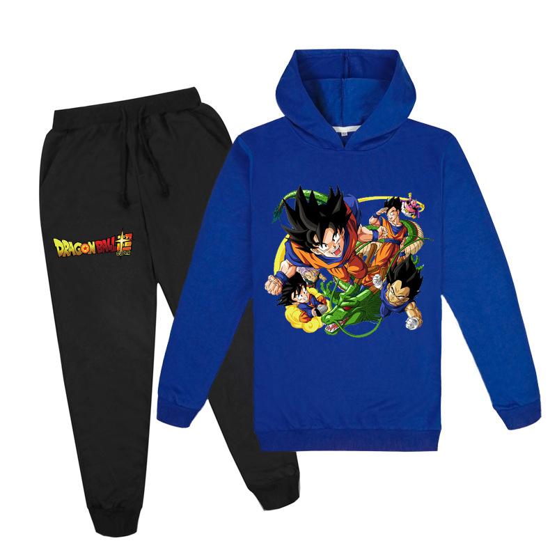 Buy 2020 Fashion Kid Goku Suits Hoodies and Pants Two Piece Boys and ...