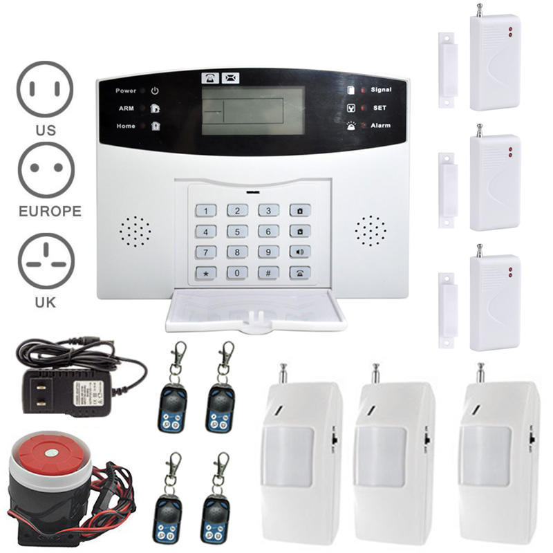 Buy Burglar Alarm System LCD Wireless GSM Auto Sensor Motion Home ...