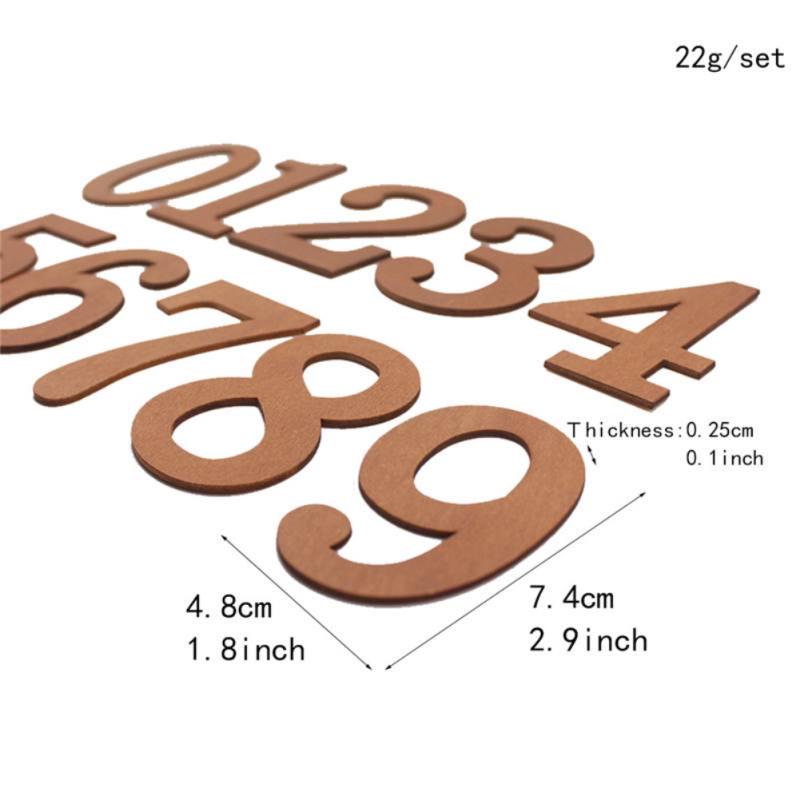 DIY Wooden Number Wood Chips for Number Plate Album Decoration DIY ...
