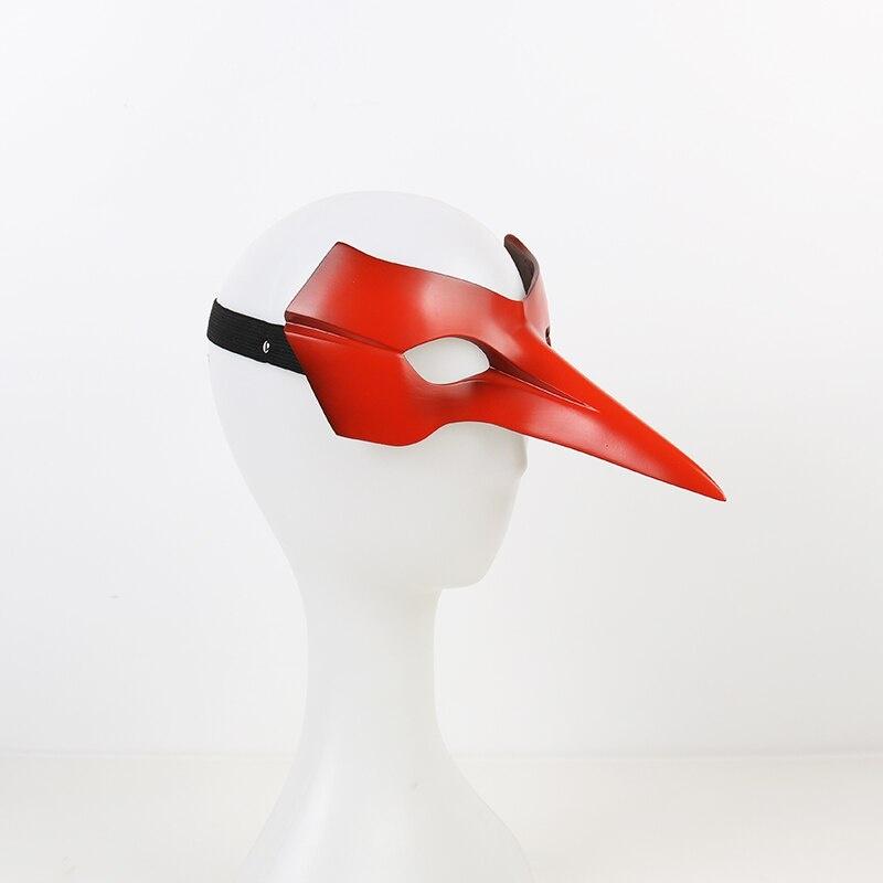 Buy Goro Akechi Mask Persona 5 Crow Persona5 Costume Accessory Long Red ...