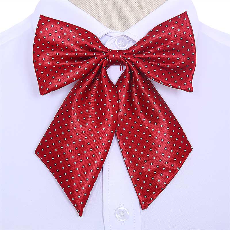 Buy Women Bow Ties Striped Butterfly Stewardess Silk Cravat Fashion ...