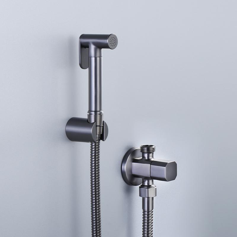 Kaufe 4 Color Solid Brass Bidet Faucet Hygienic Shower System Dual Out ...