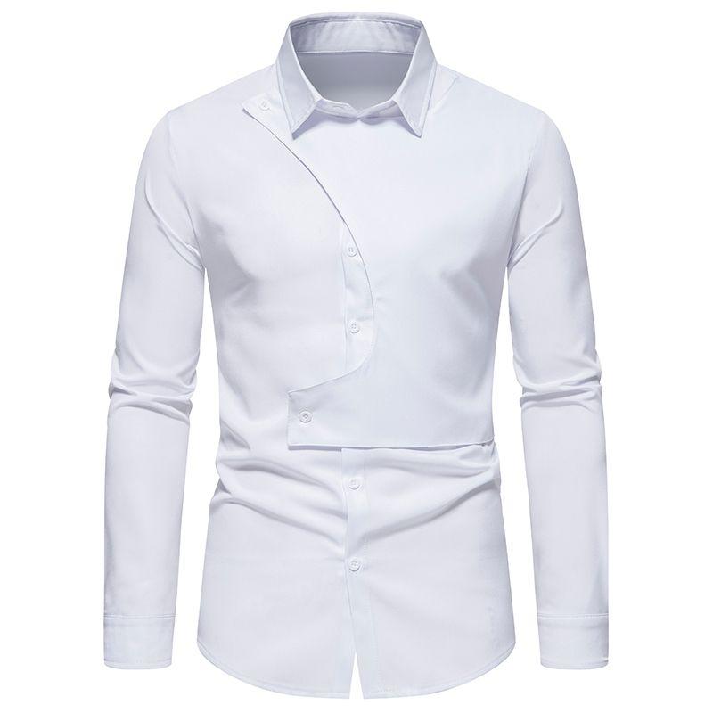 Cheap CARLIMen's Personality Design Non-Mainstream Style Oblique Button ...
