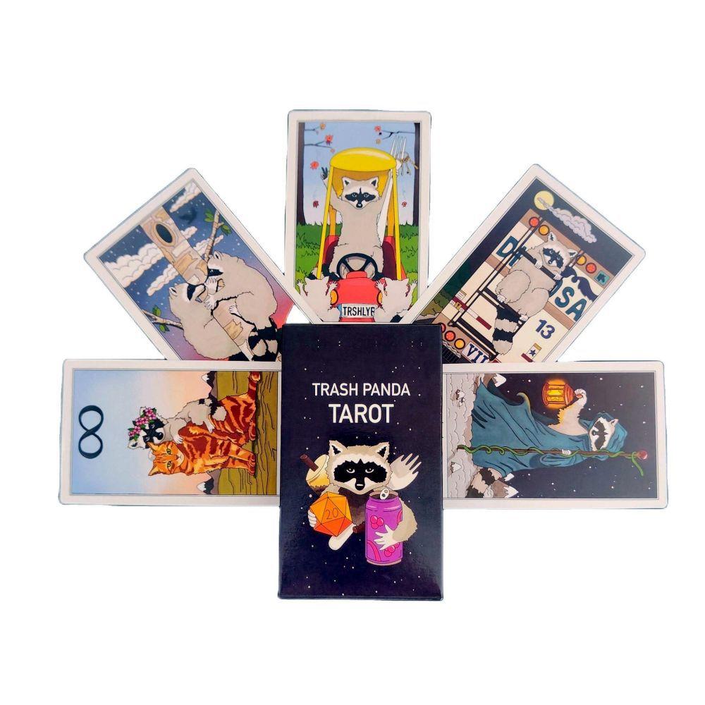 Cheap 12X7cm Trash Panda Tarot Cards Game Party Table Board Game with ...