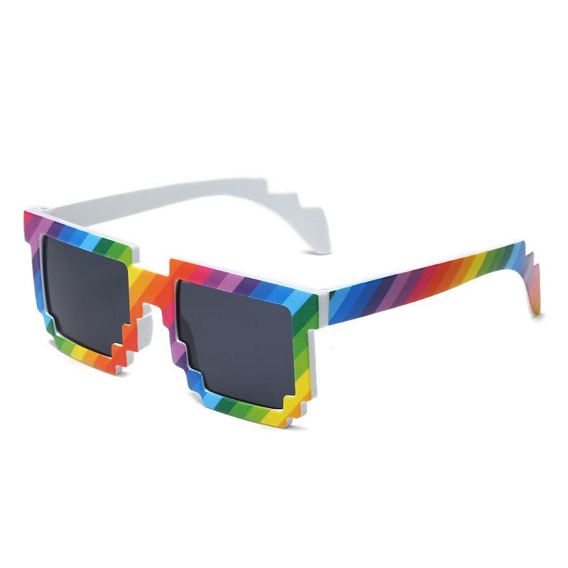 Buy Rainbow Mosaic Sunglasses Color Run Sunglasses Color Running ...