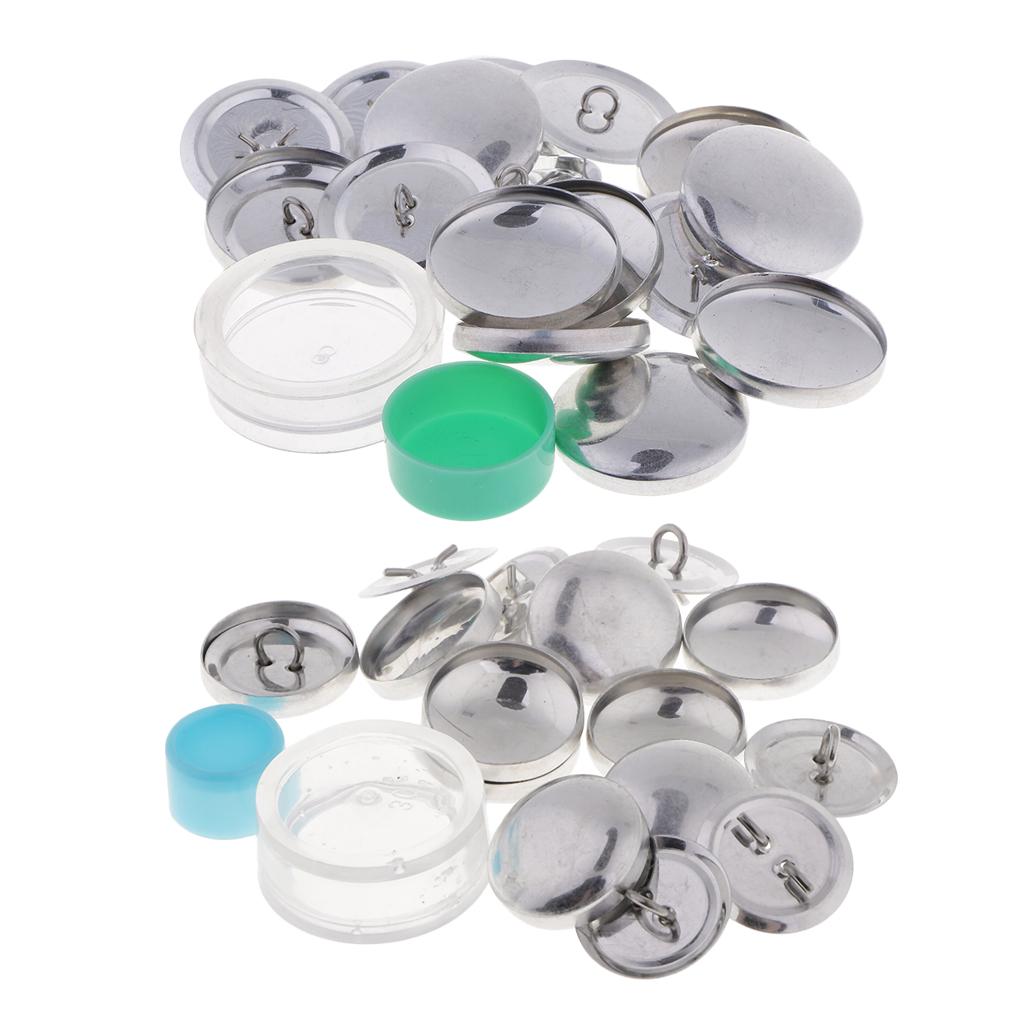 Buy 20 Sets Machine Press Button Cloth Base Semifinished Craft DIY 20mm ...