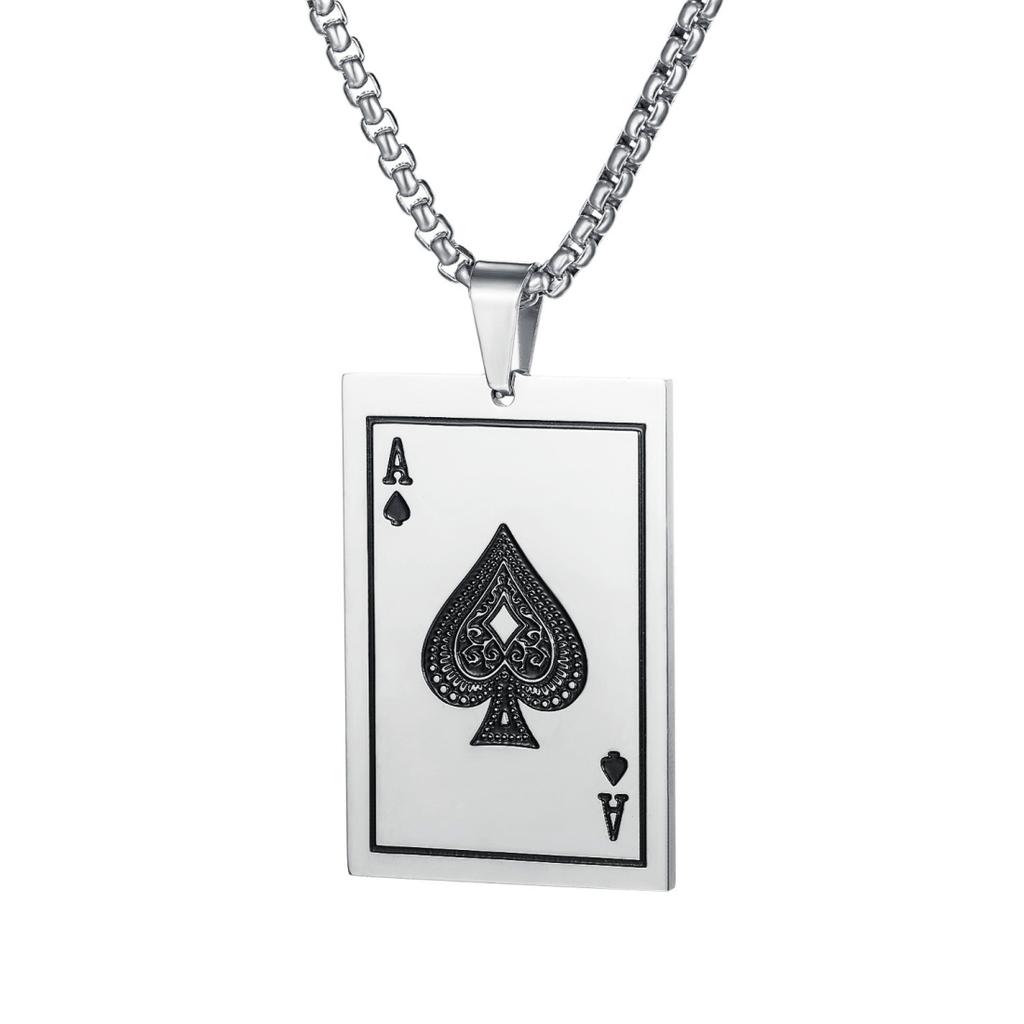 Cheap OPK 1670 All-match Titanium Steel Spade A Playing Card Pendant ...