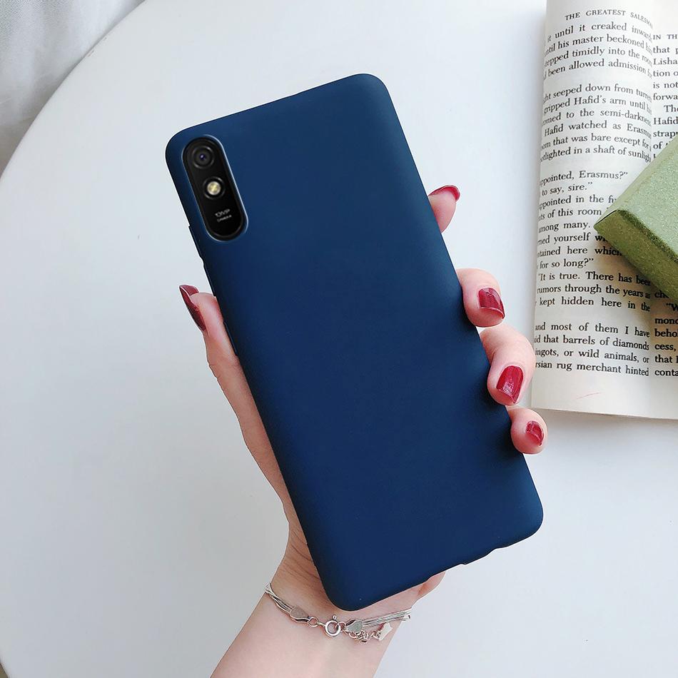 Buy For Xiaomi Redmi 9A Case Silicone Candy TPU Soft Simple Cover Phone ...