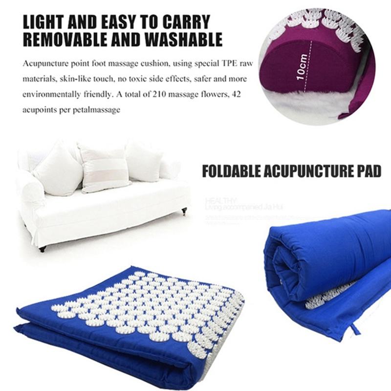 💰Kaufe Massagematte Akupressurmatte 67cm * 42cm Yoga Lotus Spike ...