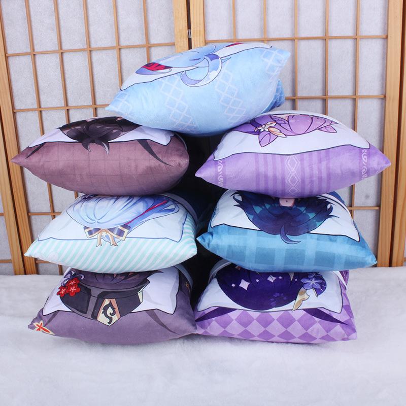 Buy Anime Genshin Impact Pillow Ganyu Zhongli Hutao Xiao Plush Stuffed ...