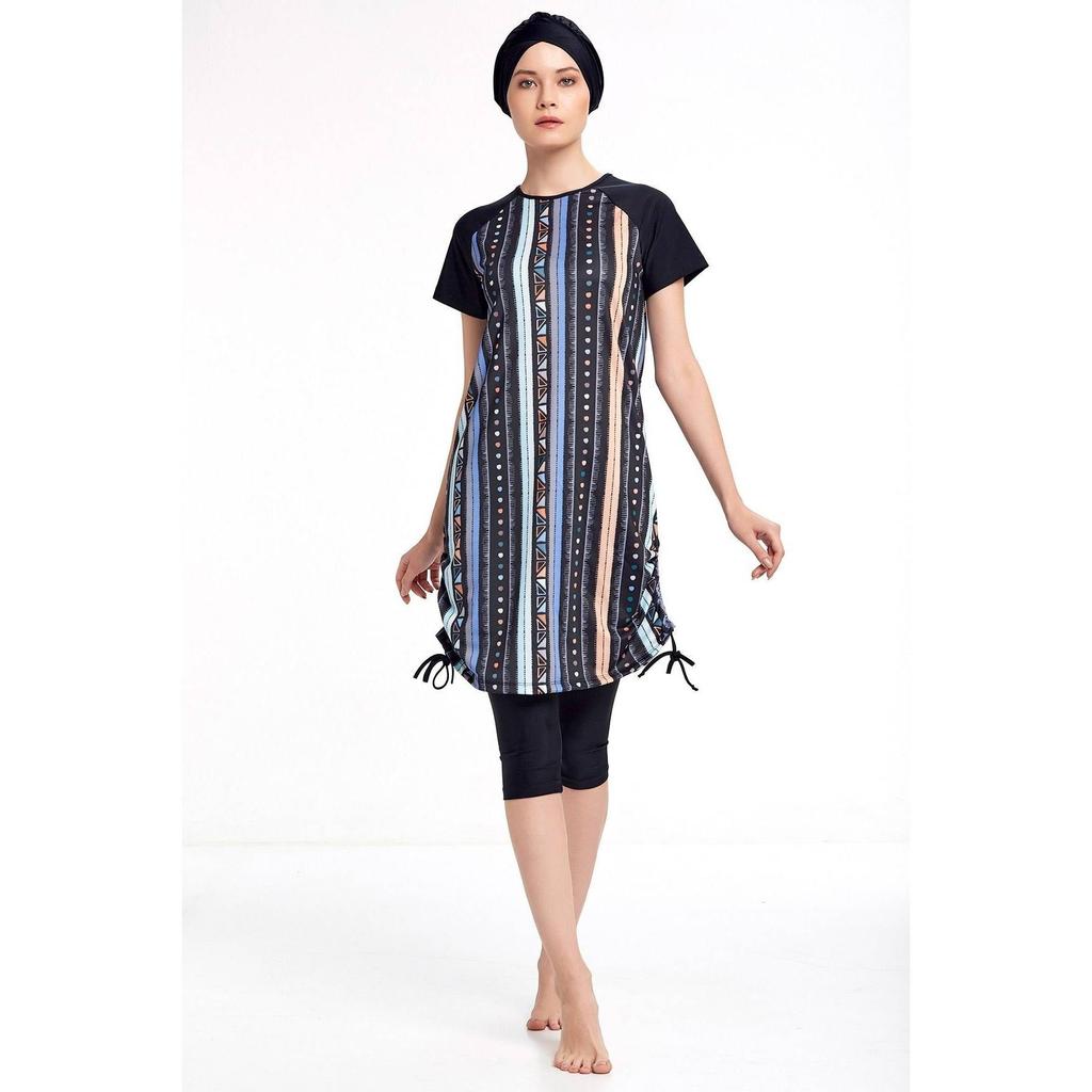 Cheap Modest Muslim Swimwear Burkini Islamic Swimsuit Lycra Half Closed ...