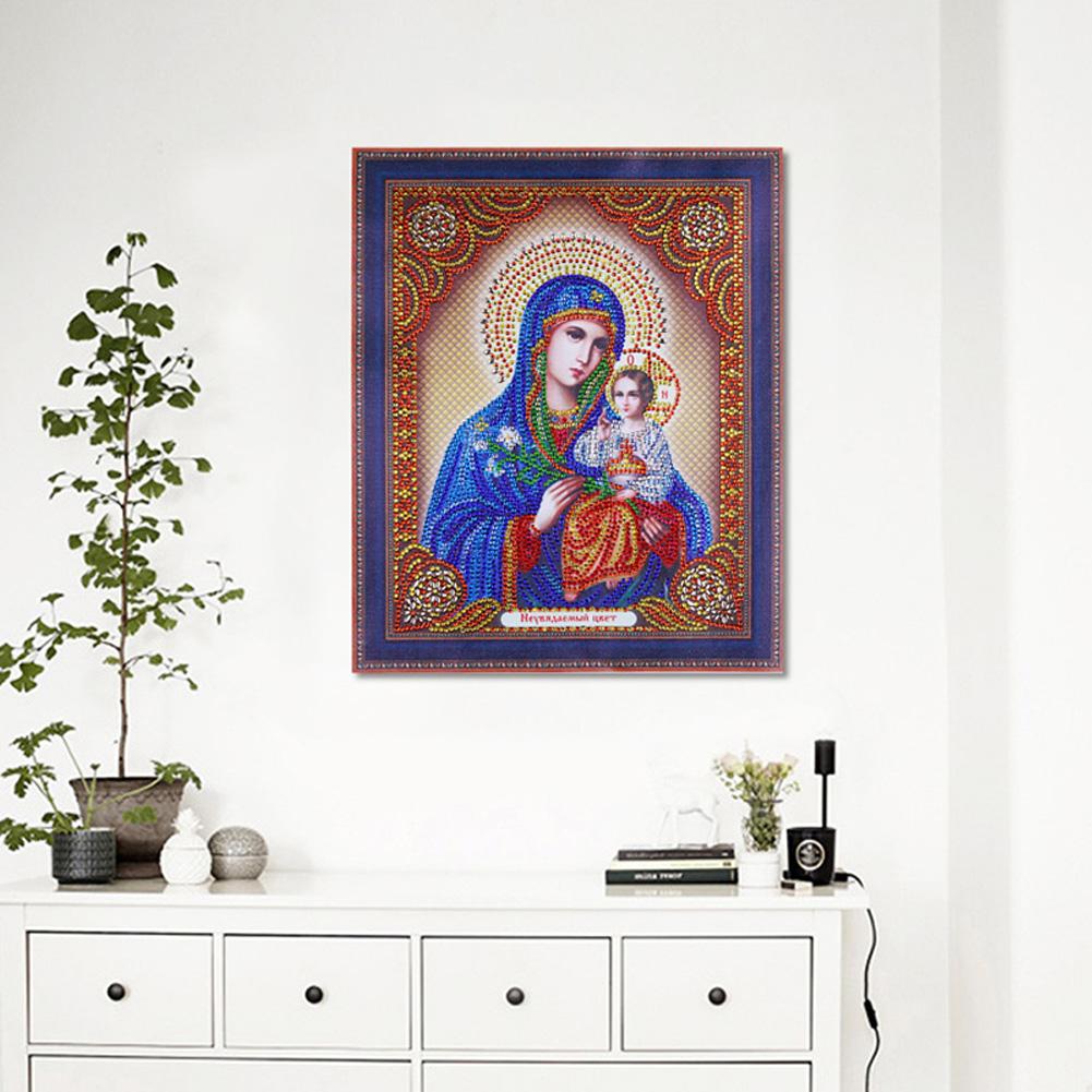 Cheap 5D DIY Special Shaped Diamond Painting Religion Cross Stitch ...