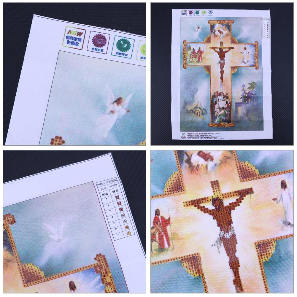 Buy Jesus Cross 5D Diamond Embroidery DIY Painting Kit Home Decor Craft ...