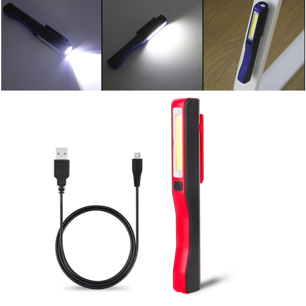 Buy Mini Inspection Lamp COB LED USB Rechargeable Magnetic Pen Clip ...