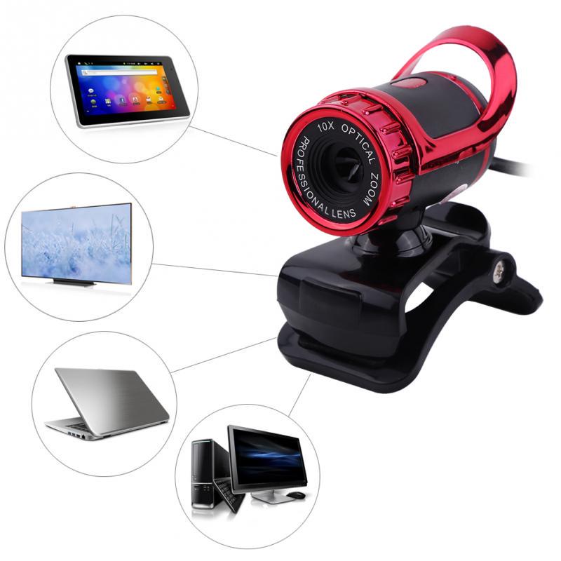 A859 Mini HD Computer Camera Clip-on Webcam Stand Built-in Microphone ...