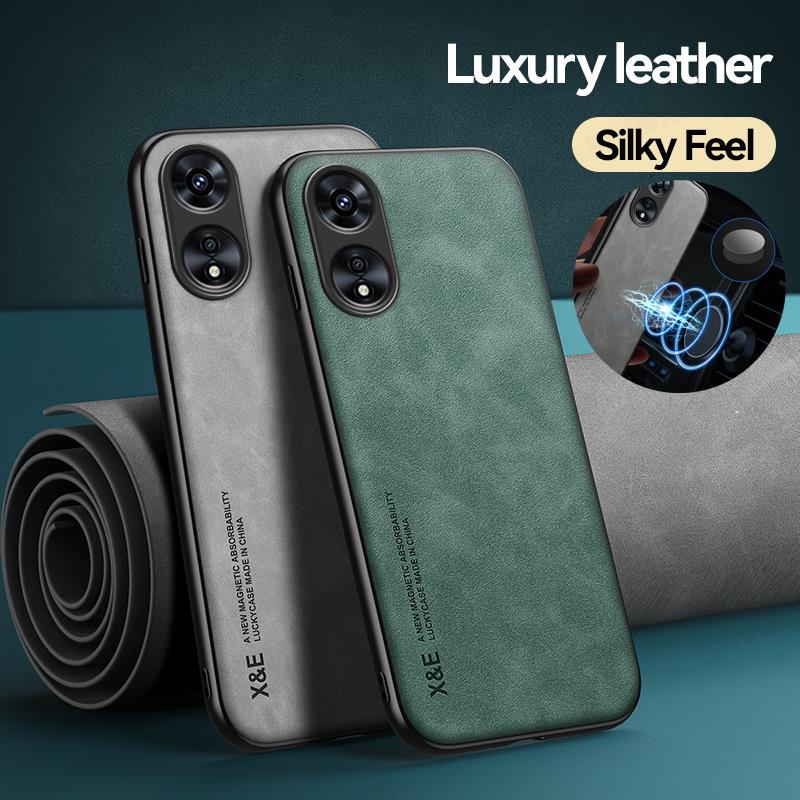 Buy Skin Feel Leather Magnetic Phone Case For OPPO A17 A97 A57 A96 A94 ...