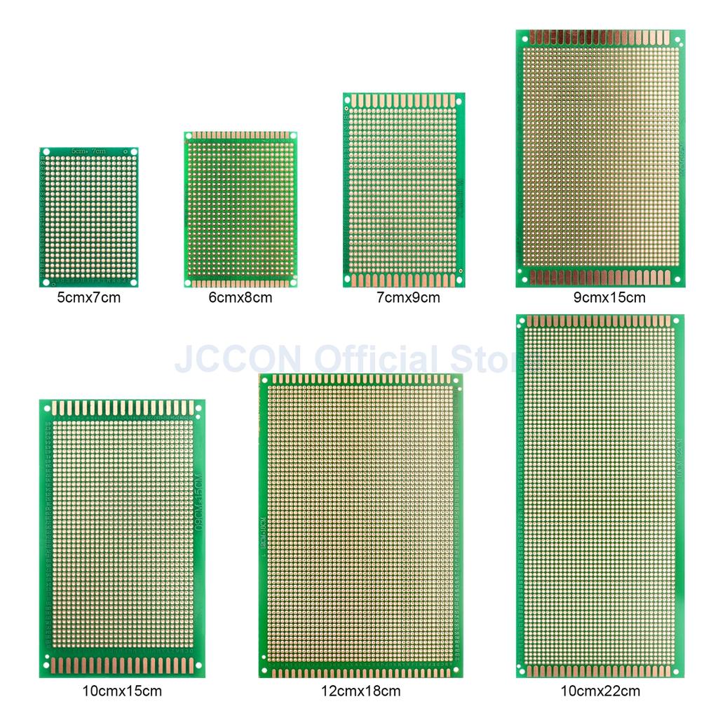 7Pcs PCB Prototype Board Circuit Protoboard Universal DIY Single Hole ...