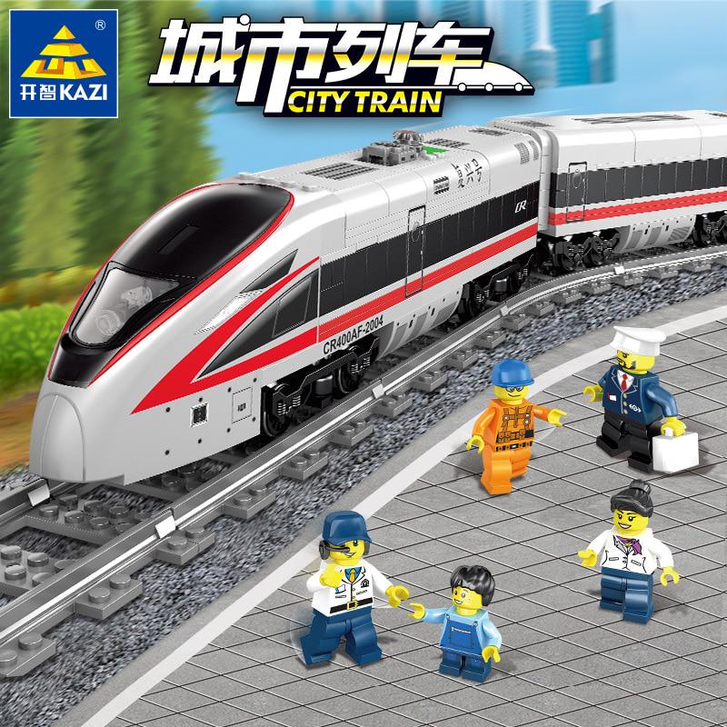 Buy Power Electric Train High -Speed Passenger Model Sets Kits Building ...