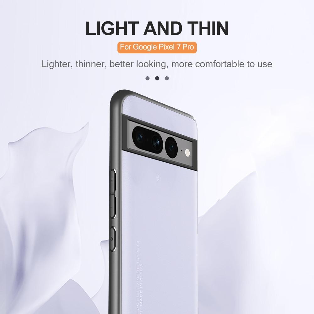 Buy For Google Pixel 7 Pro Case Plain Leather Soft Silicone Frame Back ...