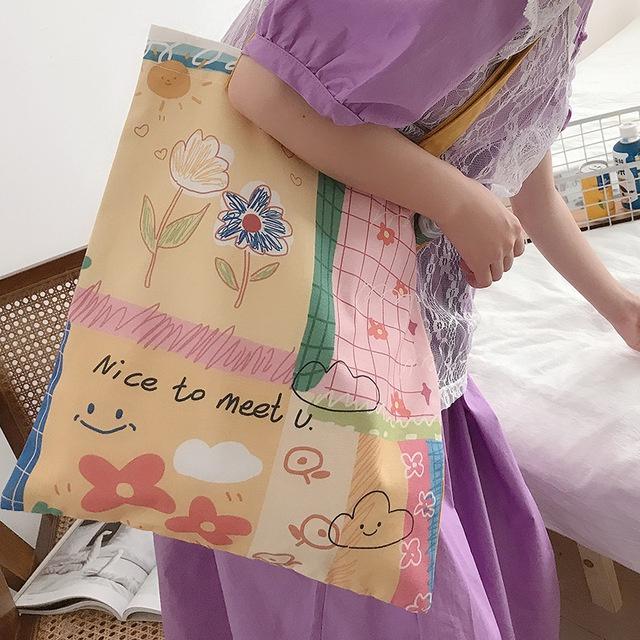 Women Canvas Shoulder Bags Cotton Cloth Fabric Handbag Casual Tote ...