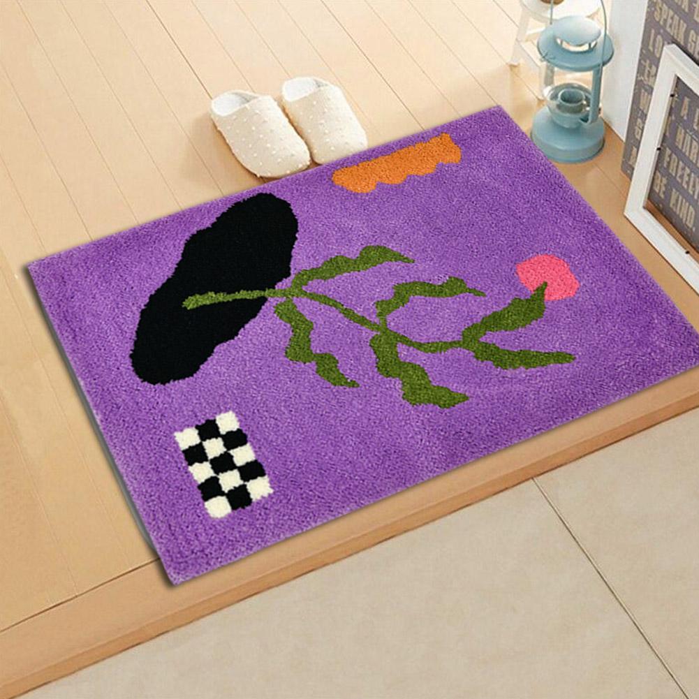 Buy Tufted Bathmat Soft Irregular Geometric Mat Bathroom Rug Function ...