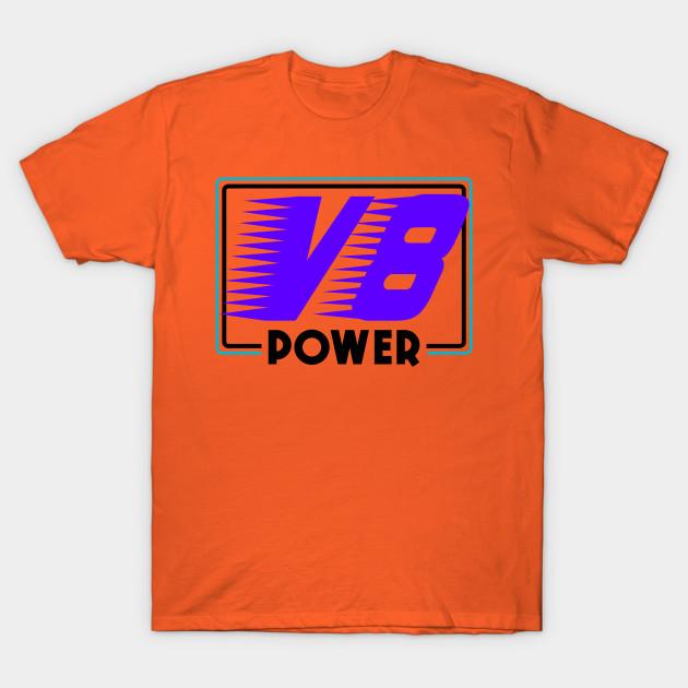 Buy Men Premium Cotton Harajuku T Shirt V8 Engine Shirt V8 Power Gift ...