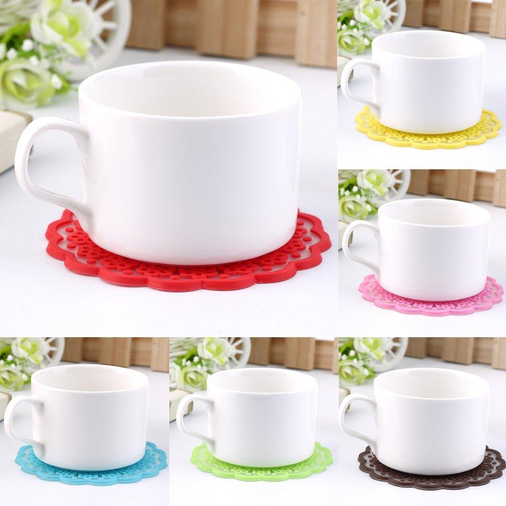 Buy KC Translucent Anti-heat Lace Coasters Cup Bowl Insulation Mat ...